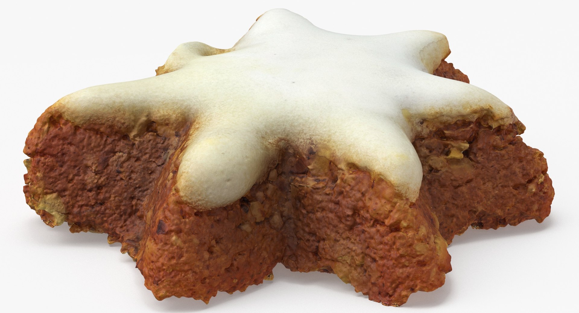 3D White Chocolate Star Cinnamon Cookie 01 Bitten - TurboSquid 1997395