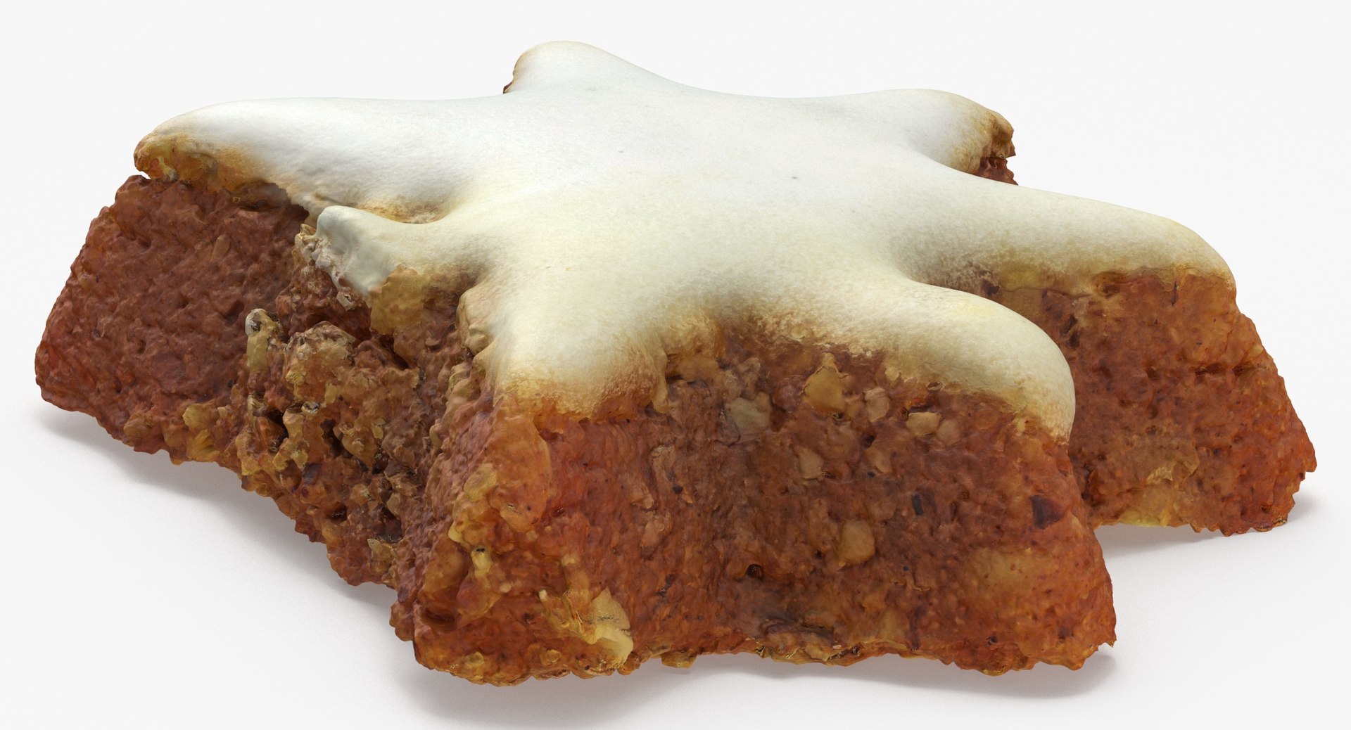 3D White Chocolate Star Cinnamon Cookie 01 Bitten - TurboSquid 1997395