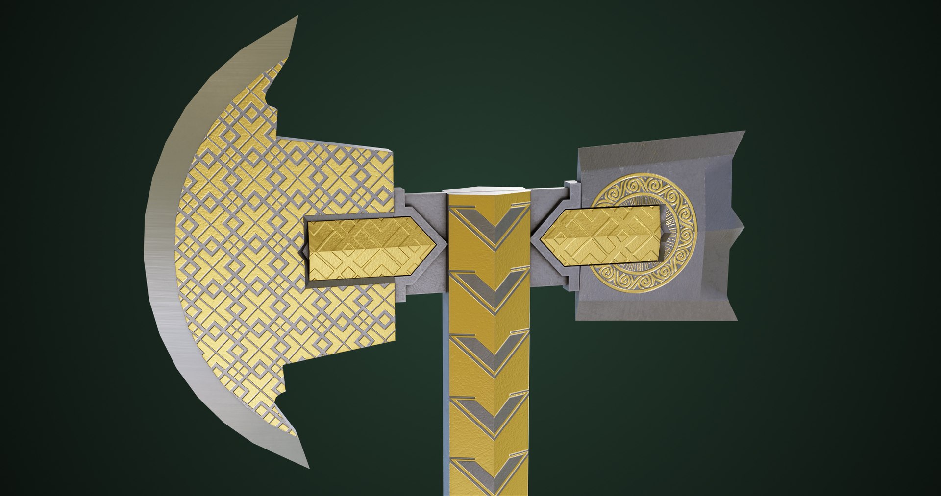 Battle Hammer 05 All PBR Unity UE V-Ray Textures Included 3D ...