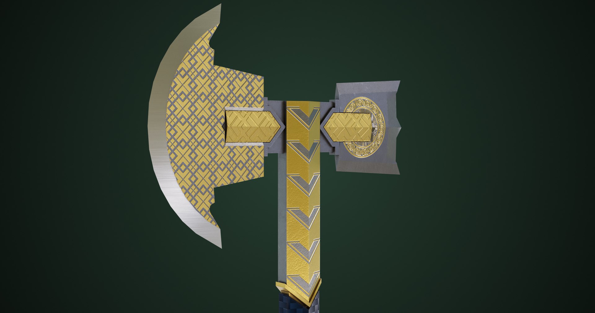 Battle Hammer 05 All PBR Unity UE V-Ray Textures Included 3D ...