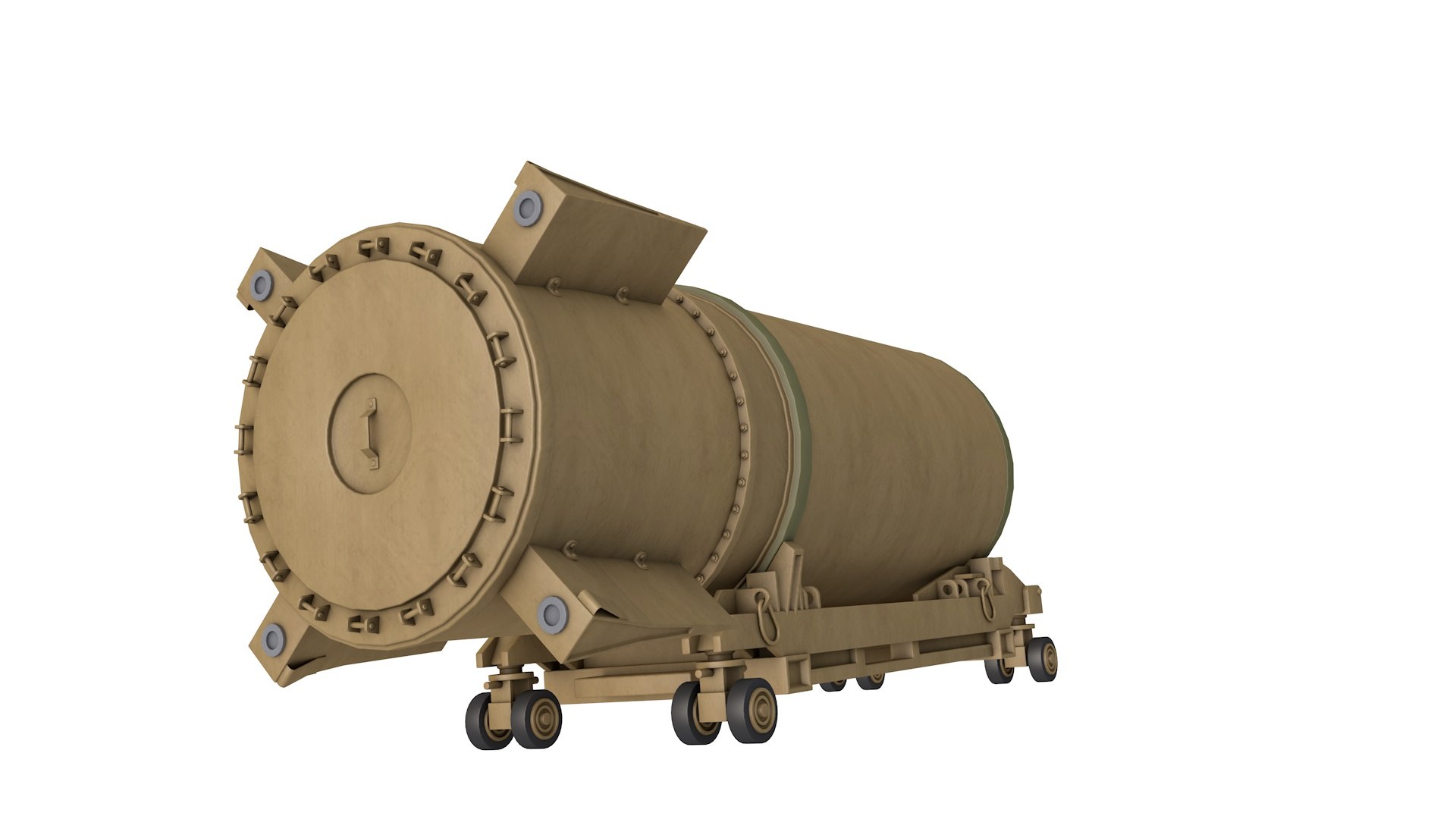 B41 Nuclear Bomb With Airplane Cart Model - TurboSquid 2254127