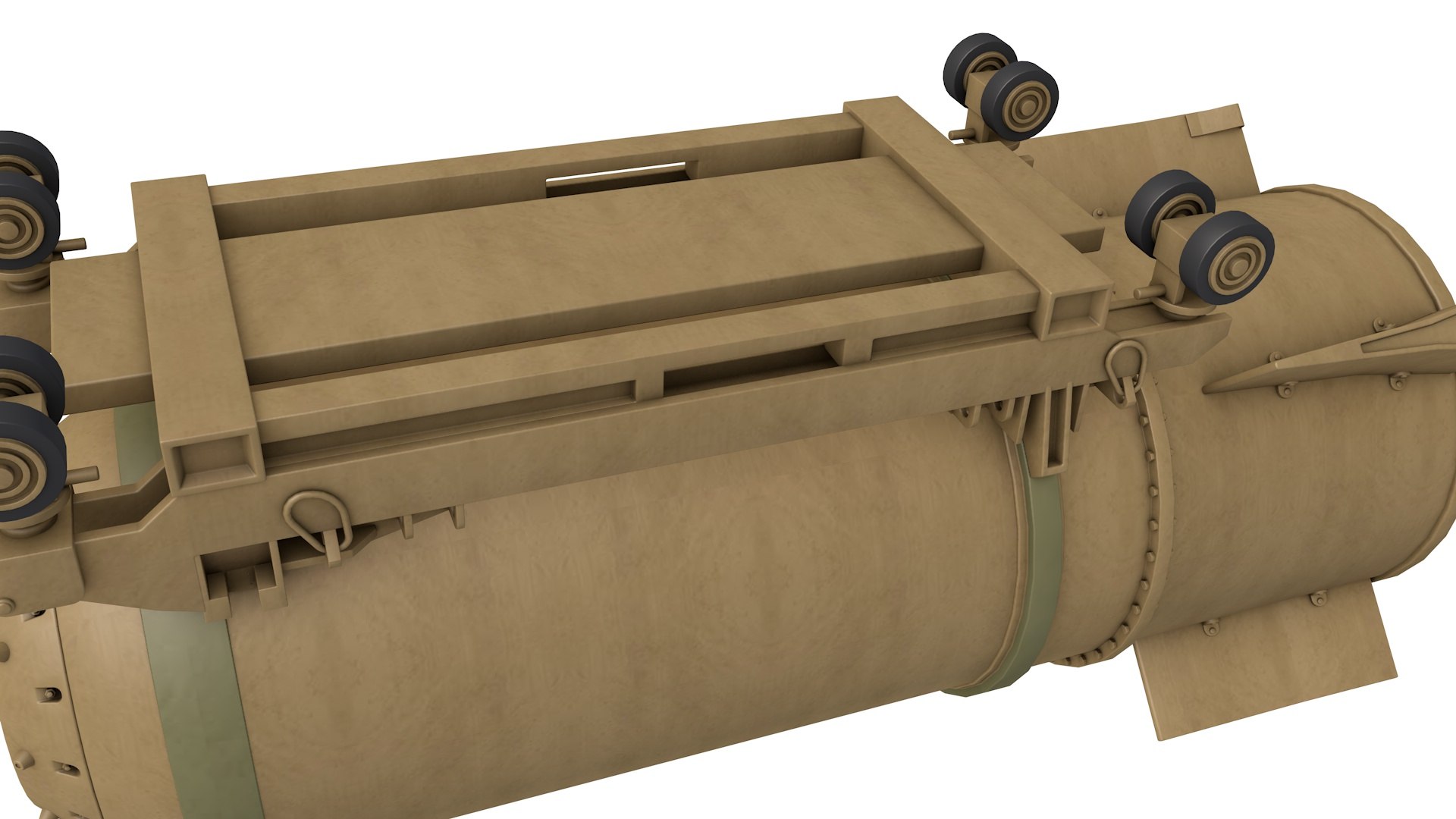 B41 Nuclear Bomb With Airplane Cart Model - TurboSquid 2254127