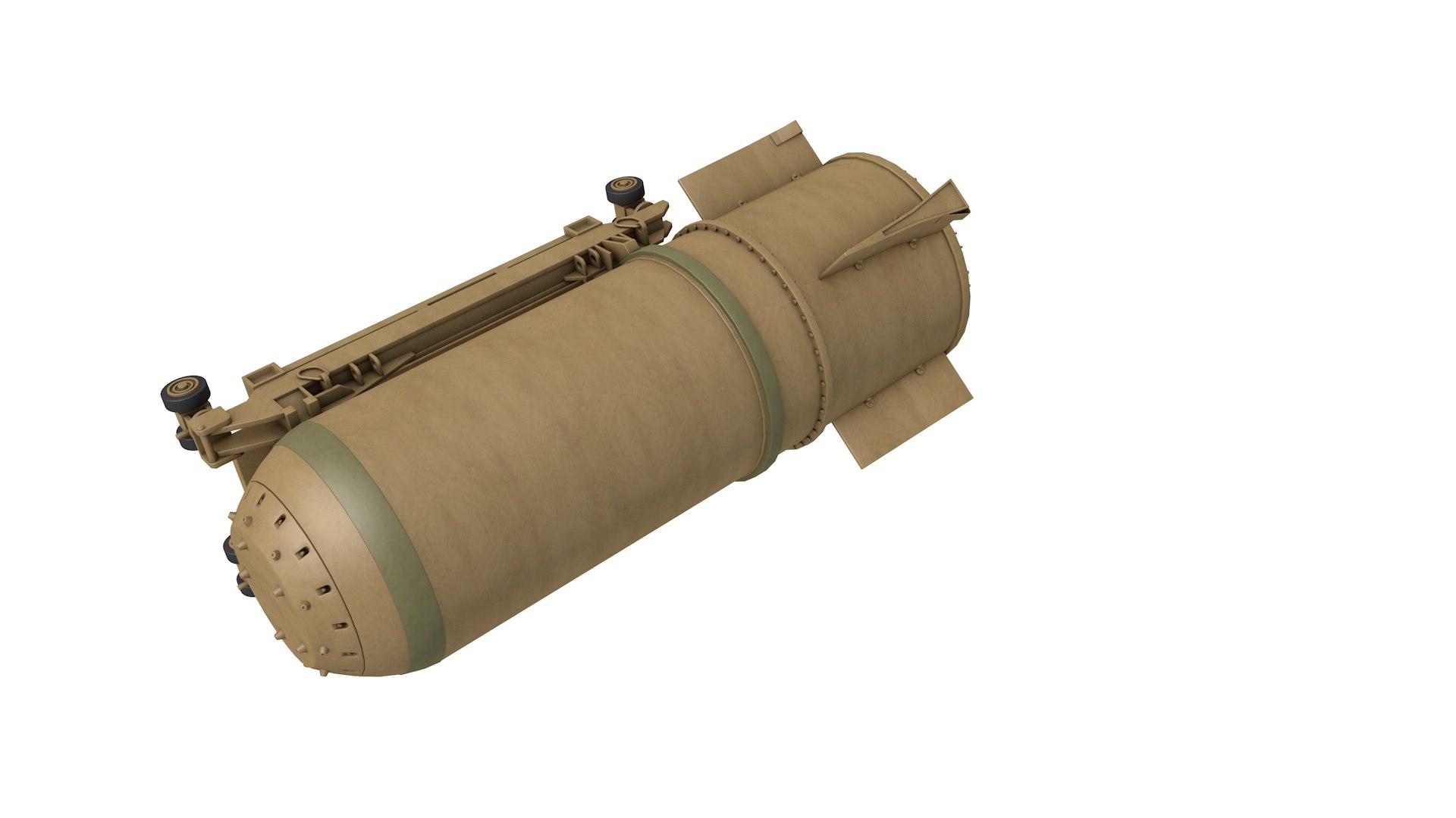 B41 Nuclear Bomb With Airplane Cart Model - TurboSquid 2254127