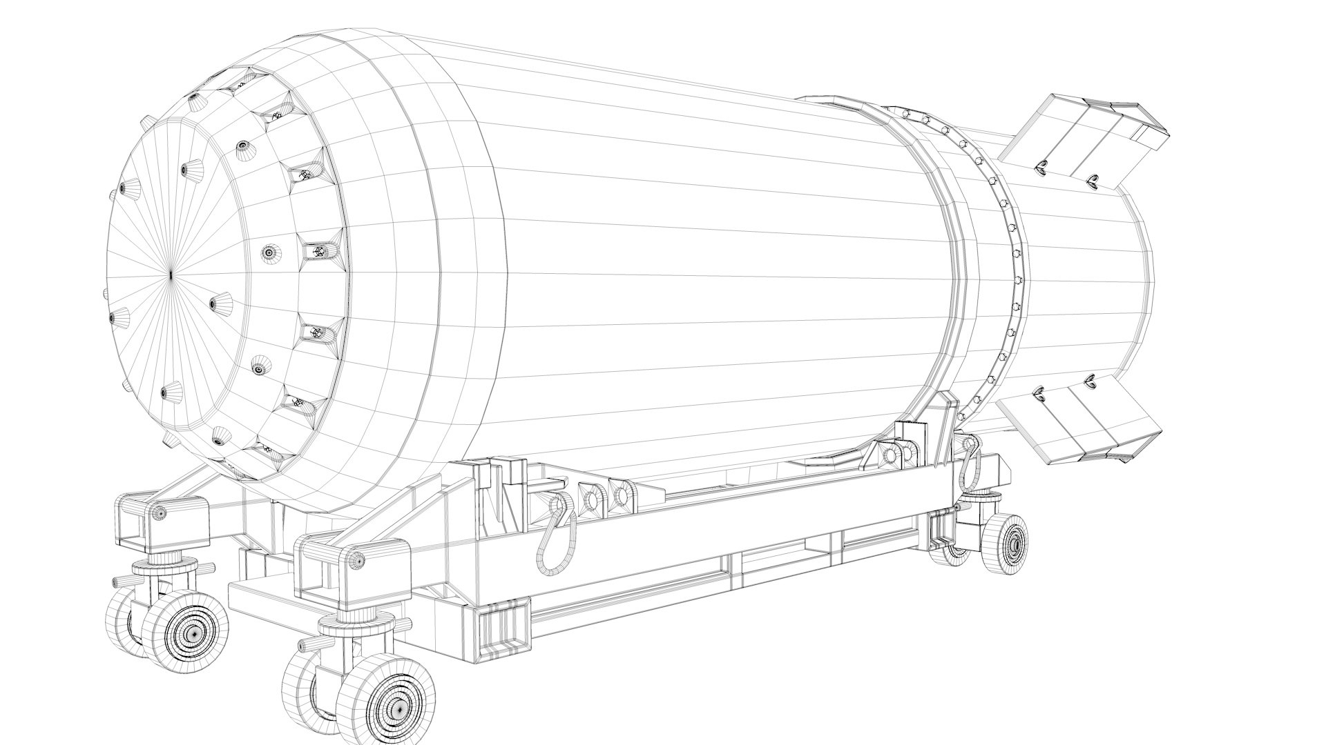 B41 Nuclear Bomb With Airplane Cart Model - TurboSquid 2254127