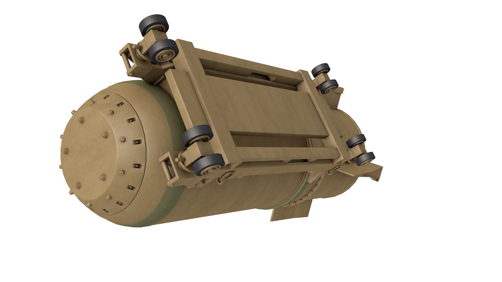 B41 Nuclear Bomb With Airplane Cart Model - TurboSquid 2254127