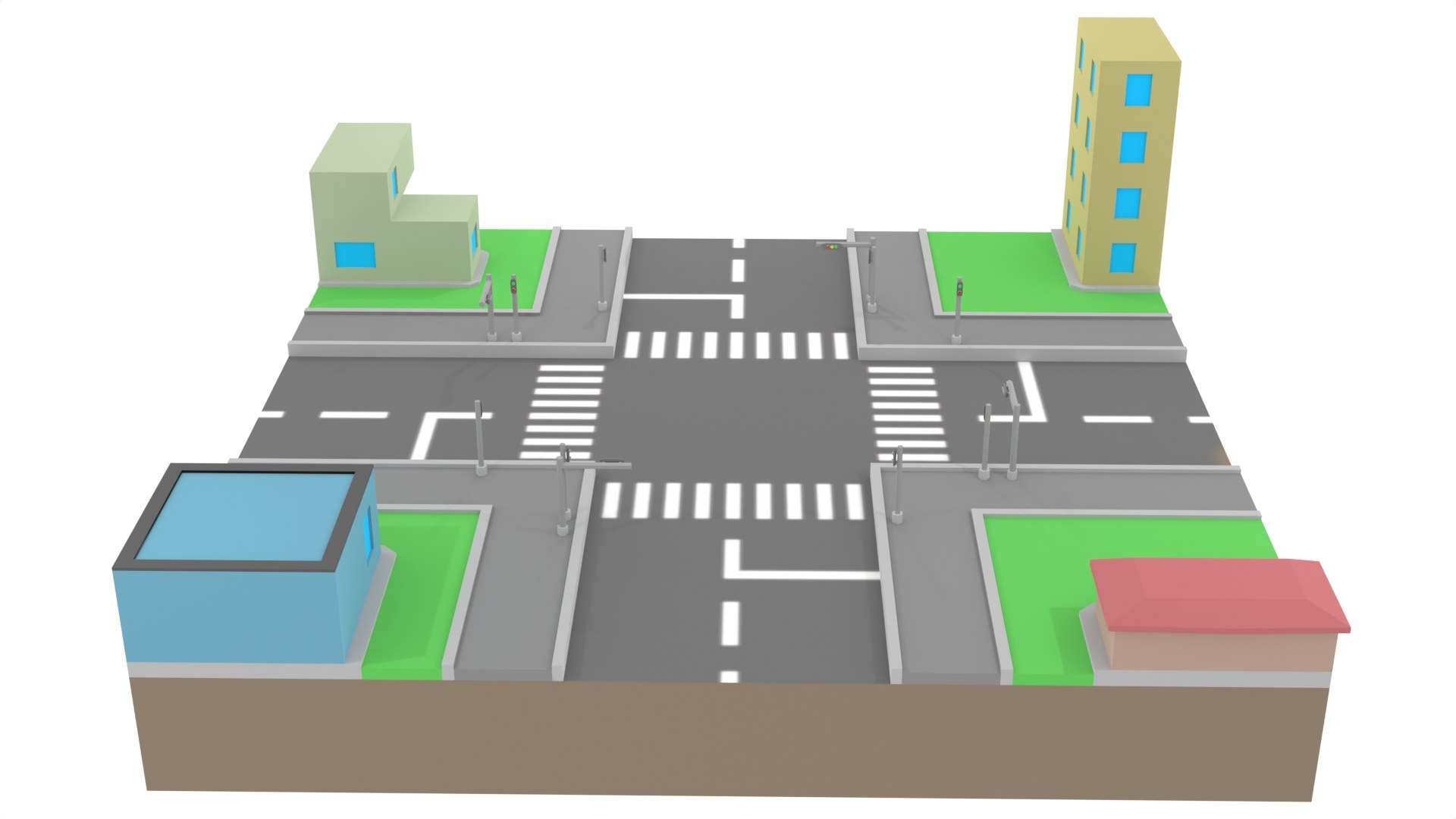 3D Crossroads - TurboSquid 2040884