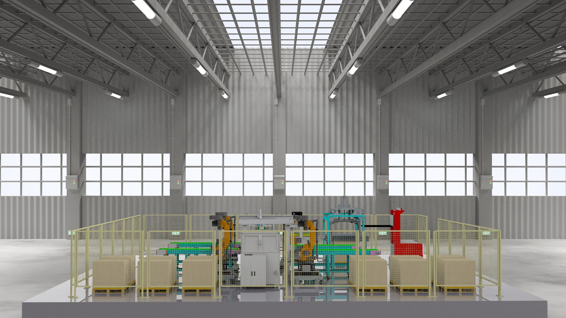 Carton Production Line 3D Model - TurboSquid 1975455