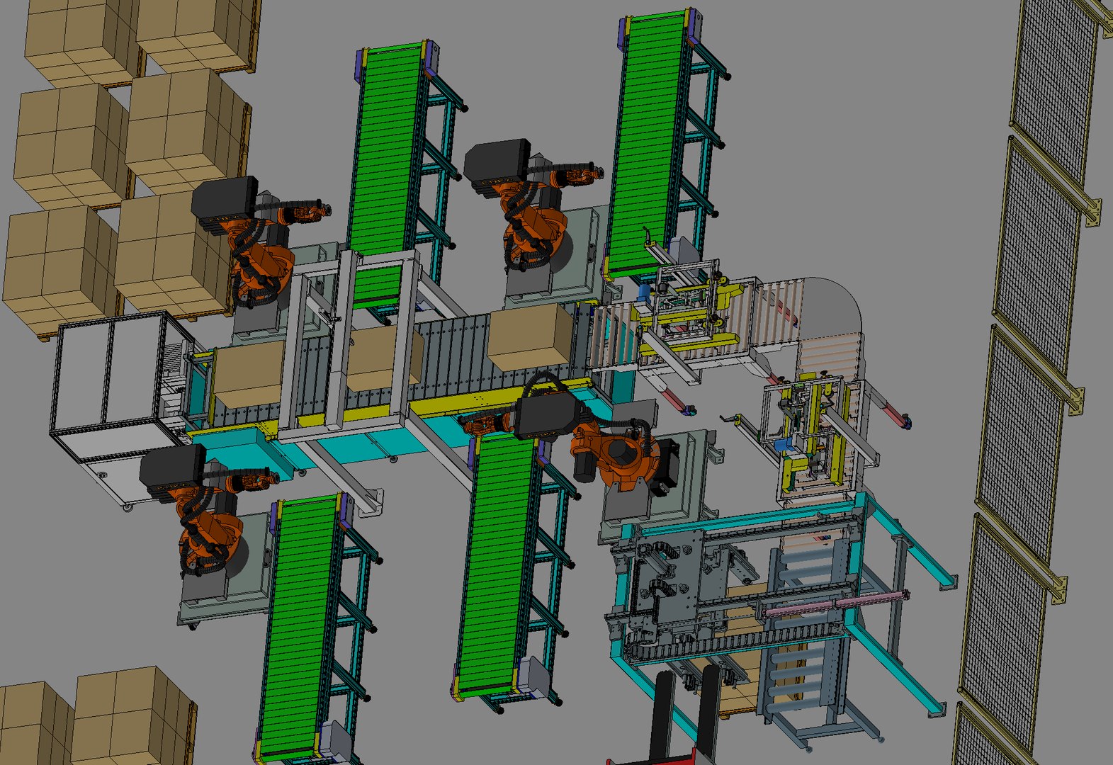 Carton Production Line 3D Model - TurboSquid 1975455