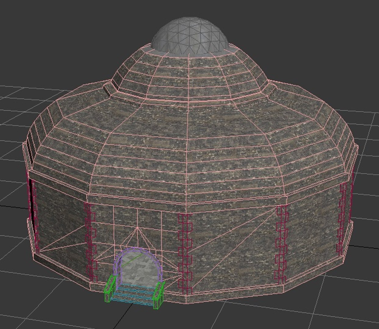 Circular Castle 3d Model