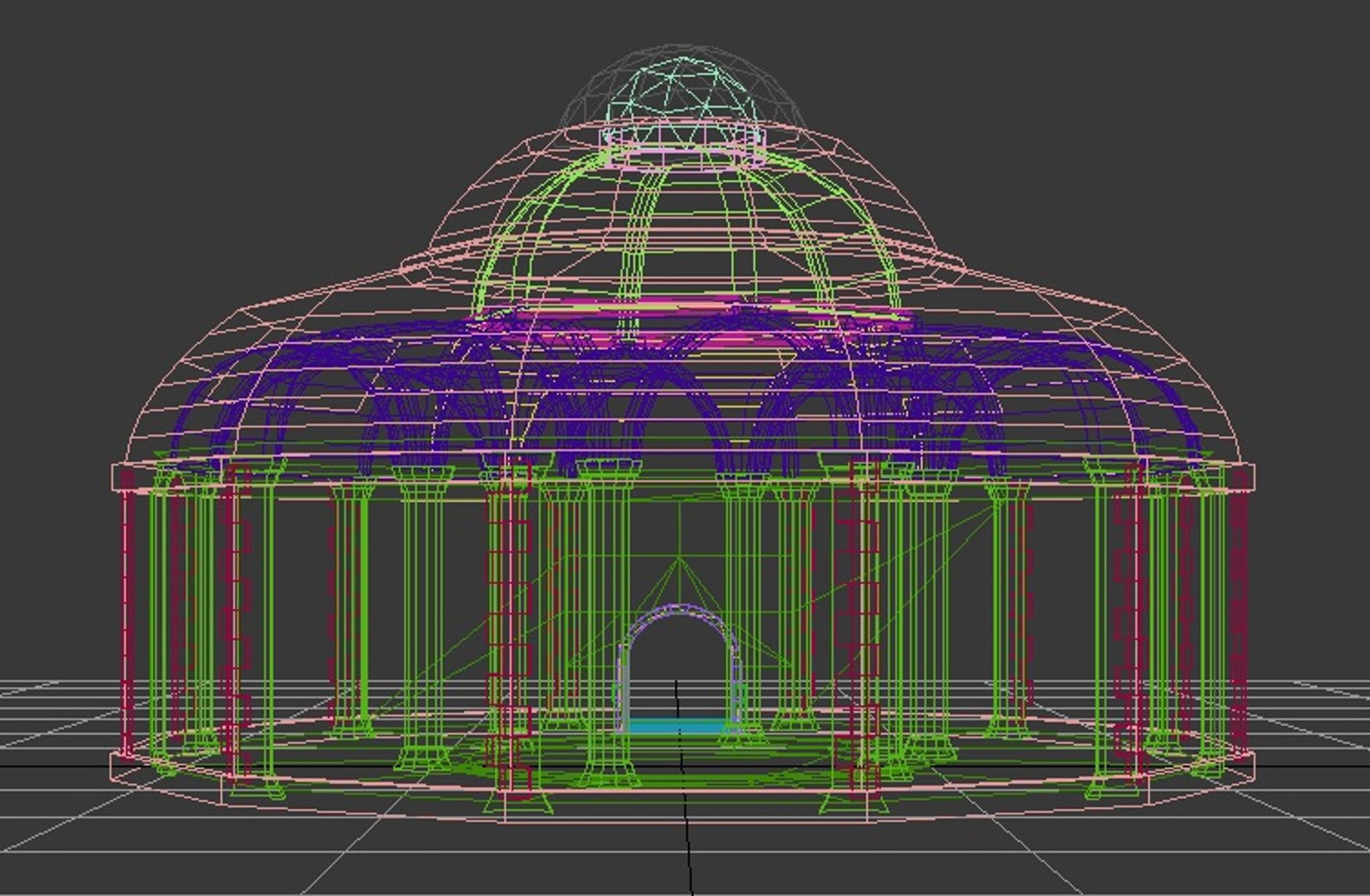 Circular Castle 3d Model