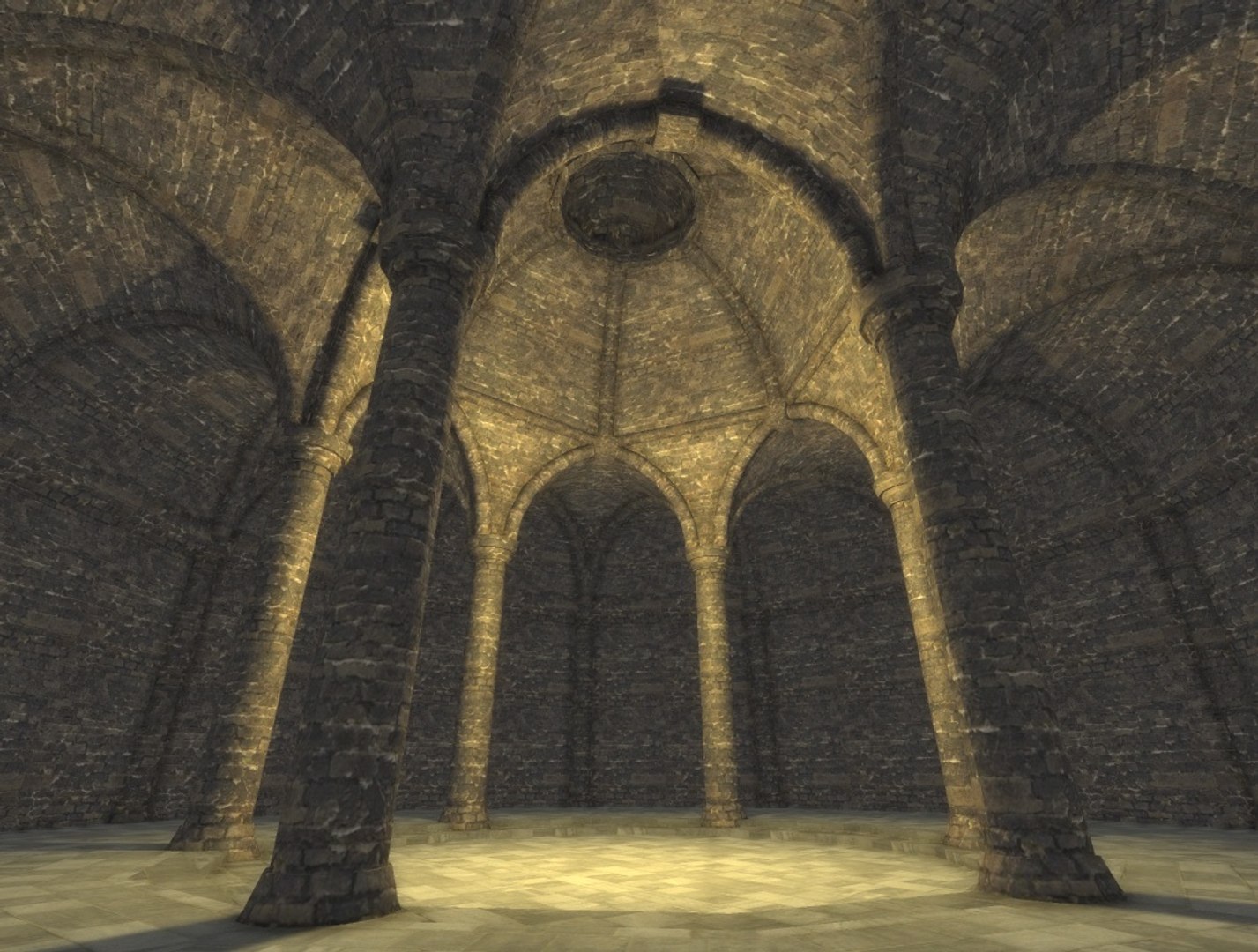 Circular Castle 3d Model