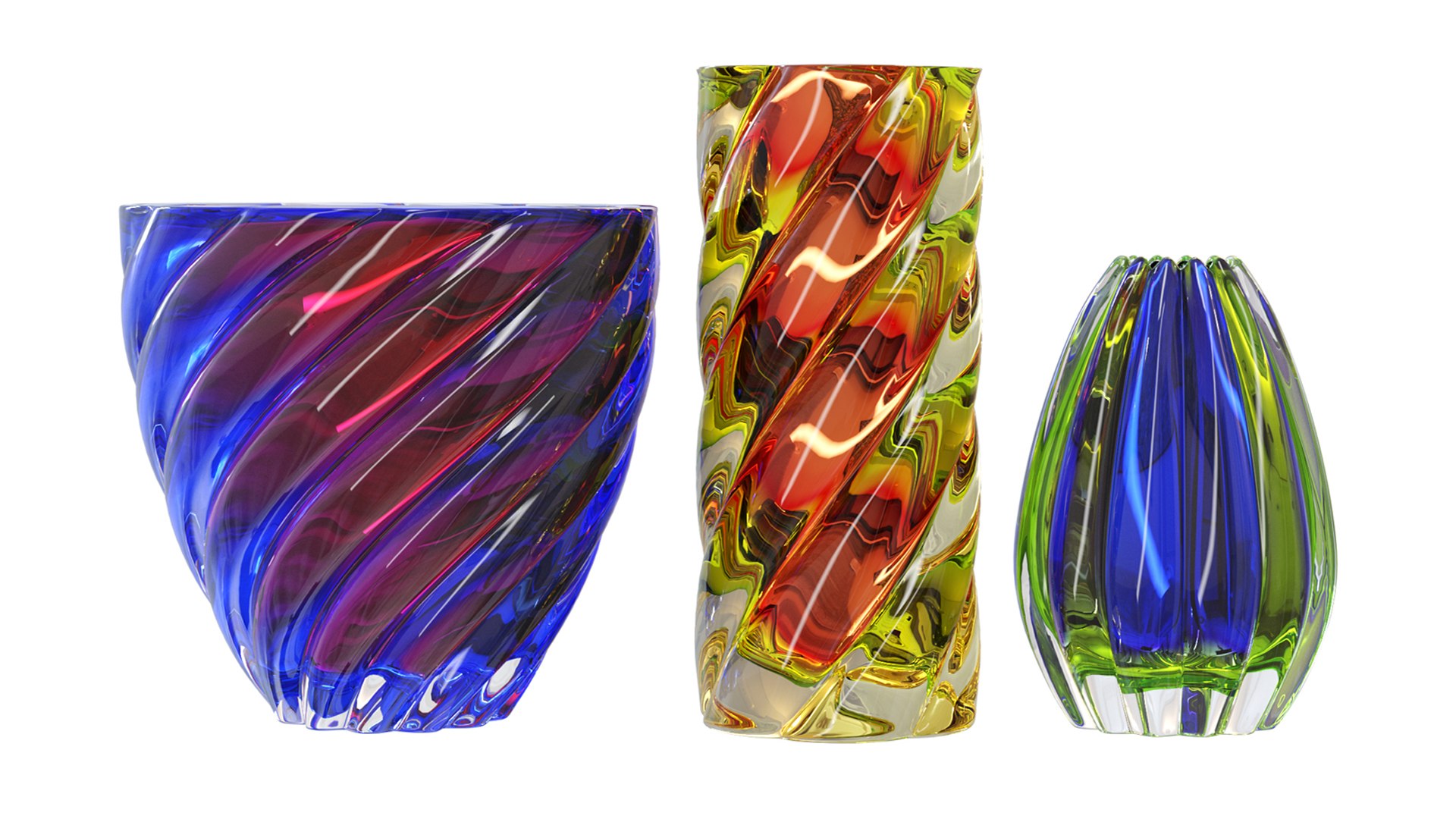 Vases Archimede Seguso Murano model - TurboSquid 2071538