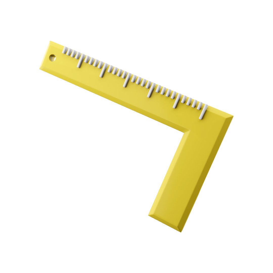 3d Corner Ruler Icon 3D Model - TurboSquid 2045314