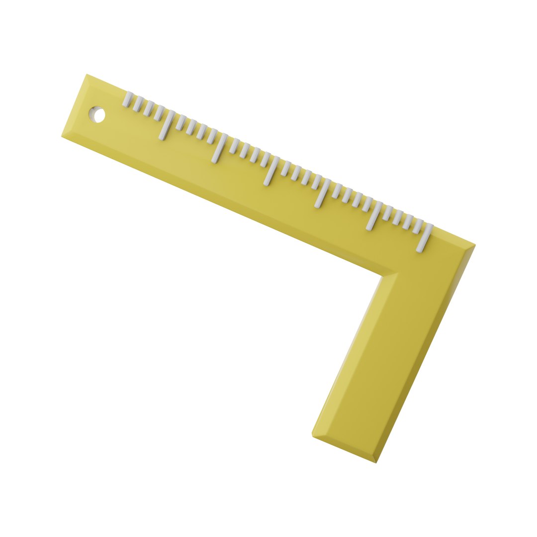 3d Corner Ruler Icon 3D Model - TurboSquid 2045314