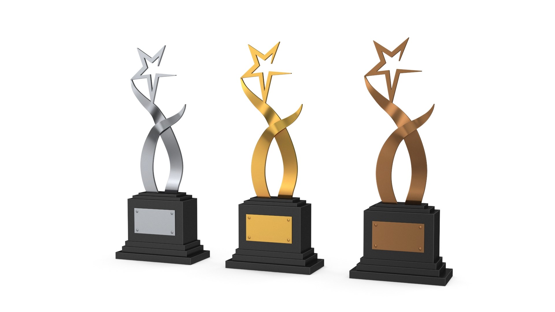 Trophy Stars 3D - TurboSquid 2350569