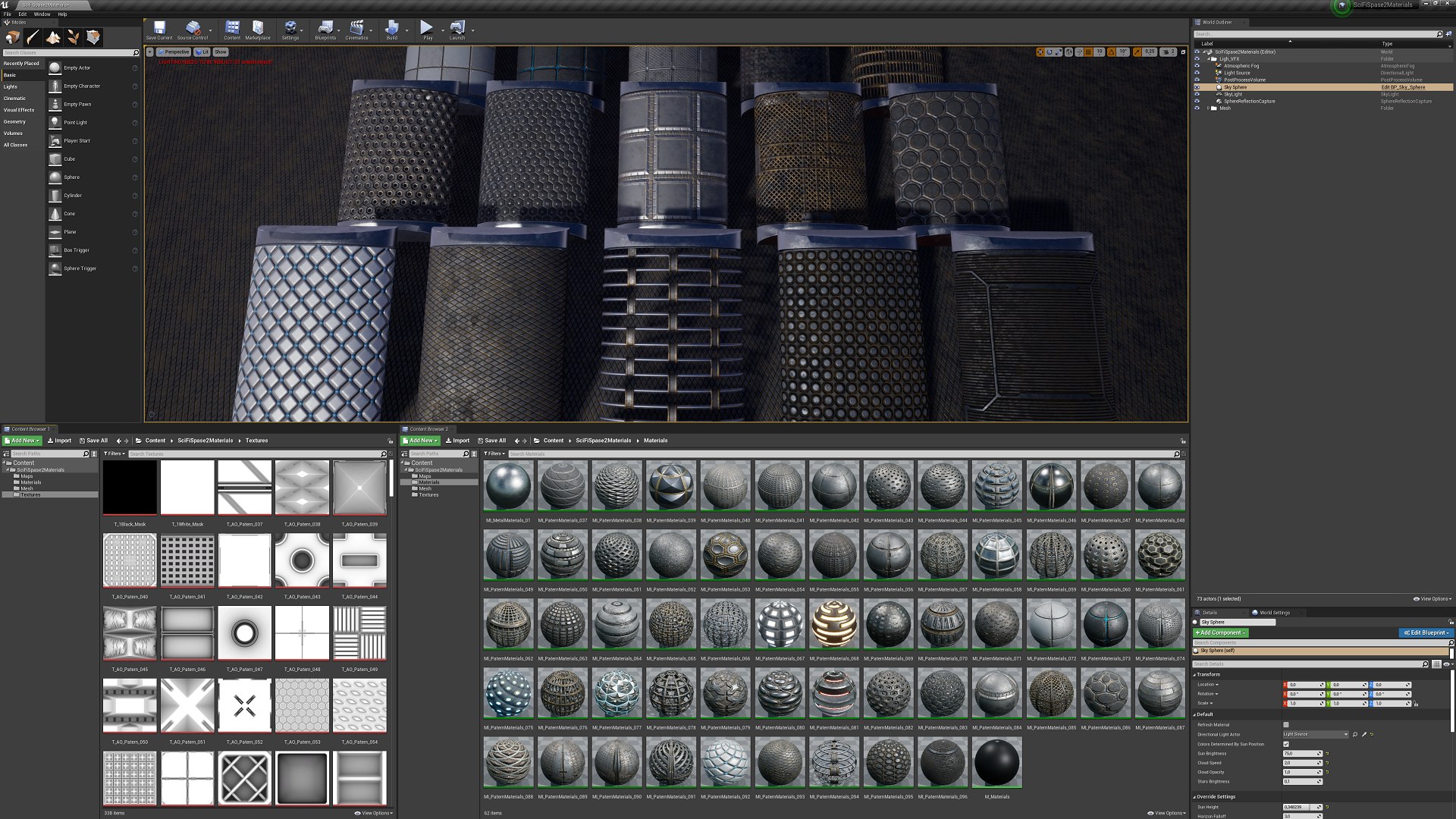 3D Model Sci-fi Space II Materials Unreal Engine 4 - TurboSquid 2079147