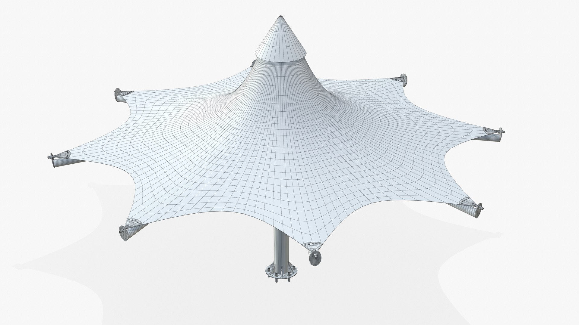 3D Tensile Shade Structures - TurboSquid 1827403