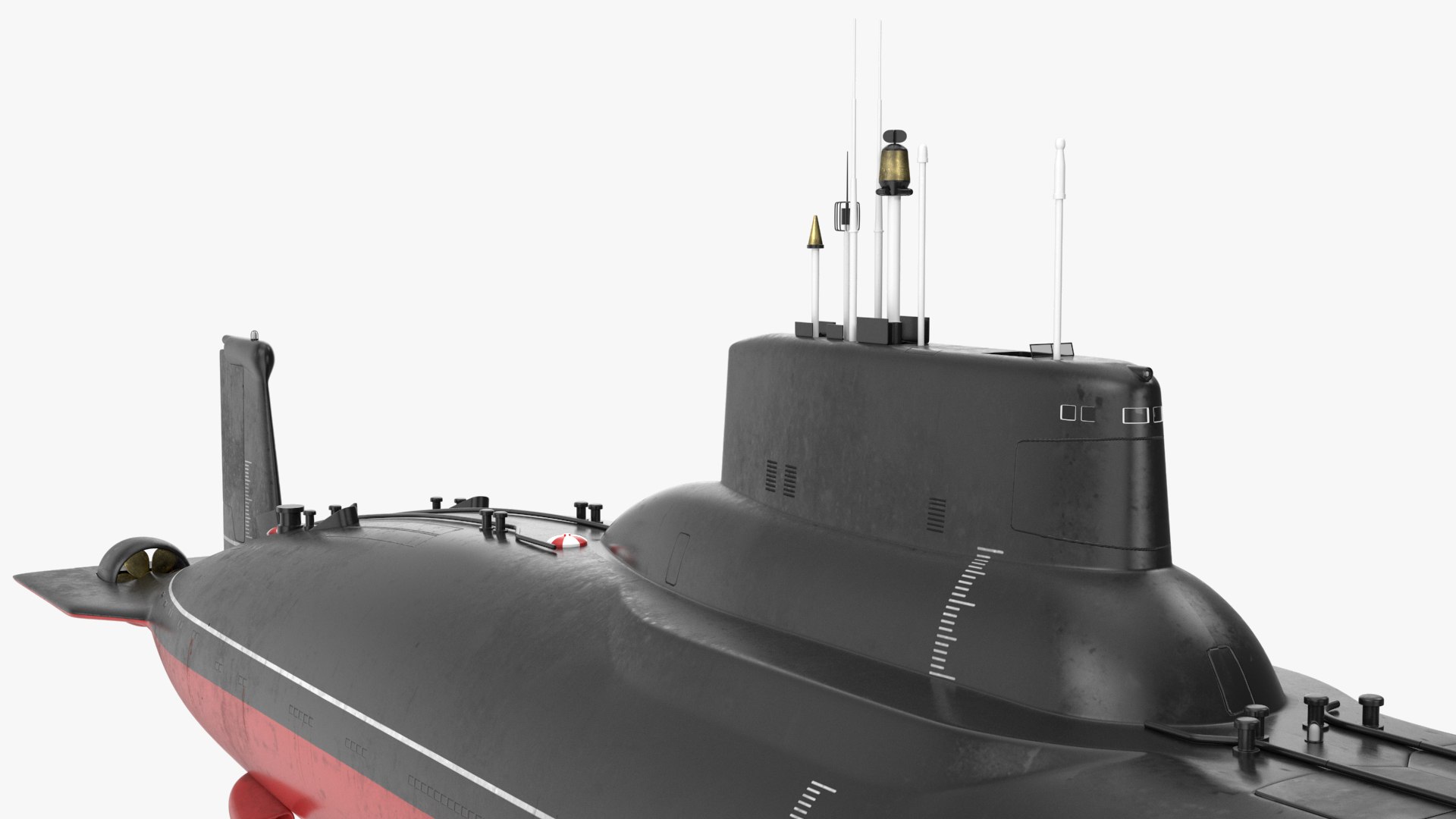 Russian Typhoon Class Submarine Model - TurboSquid 2027785