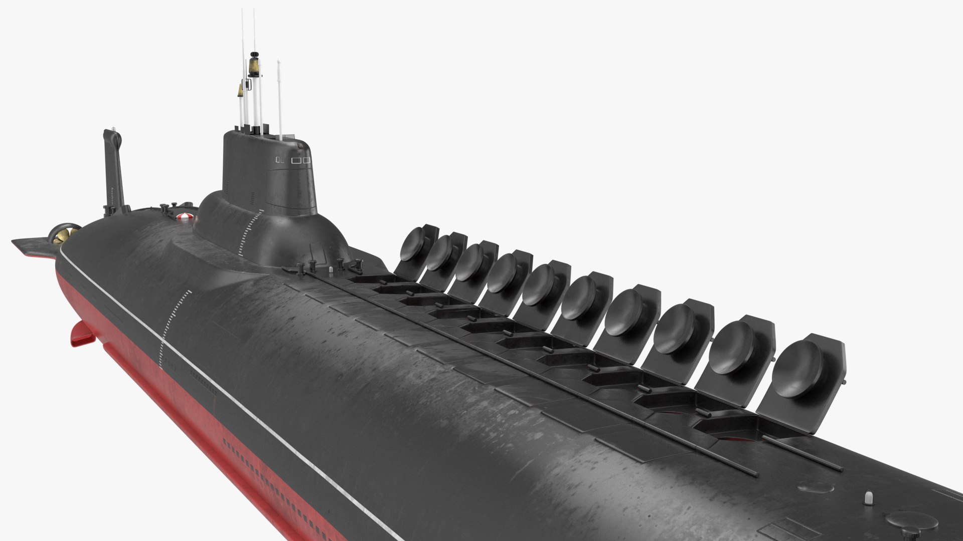 Russian Typhoon Class Submarine Model - TurboSquid 2027785