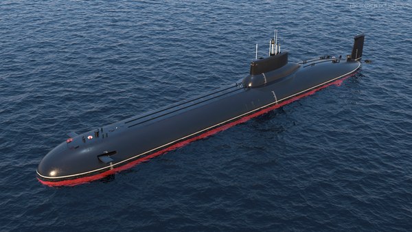 modelo 3d Submarino ruso clase Typhoon - TurboSquid 2027785