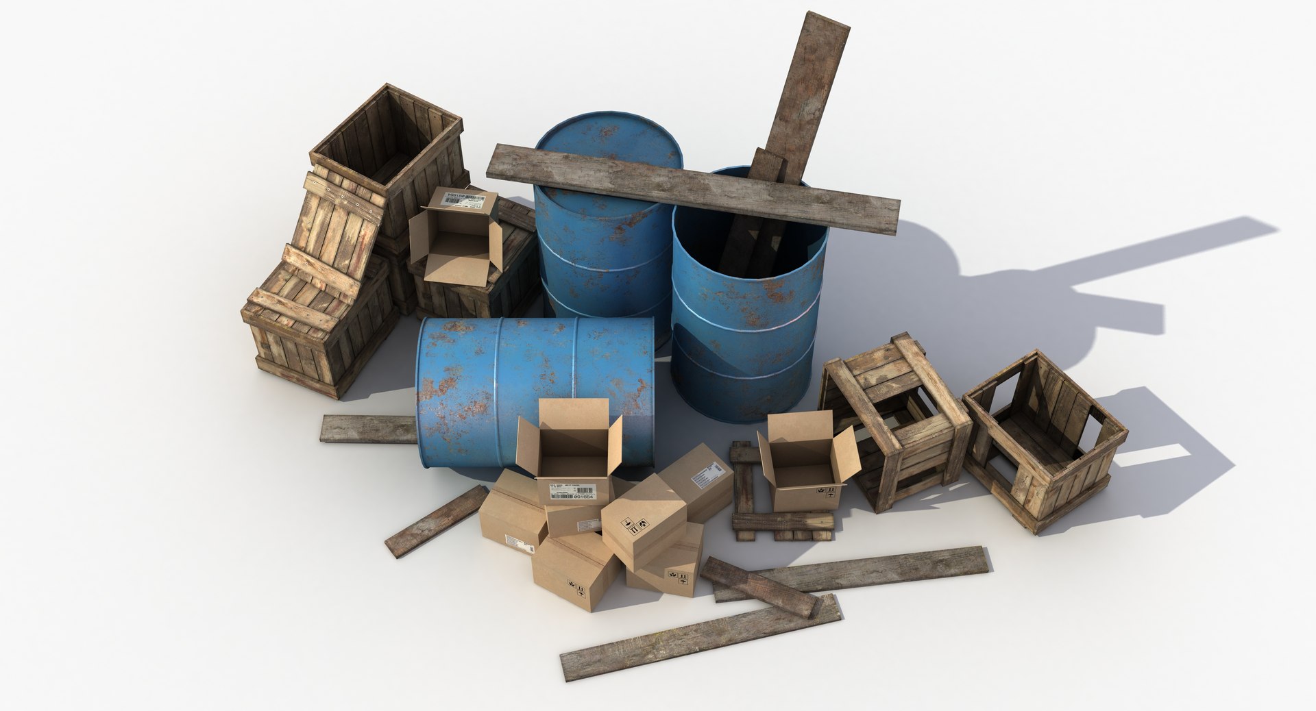 Stacked Debris Model - TurboSquid 1444395