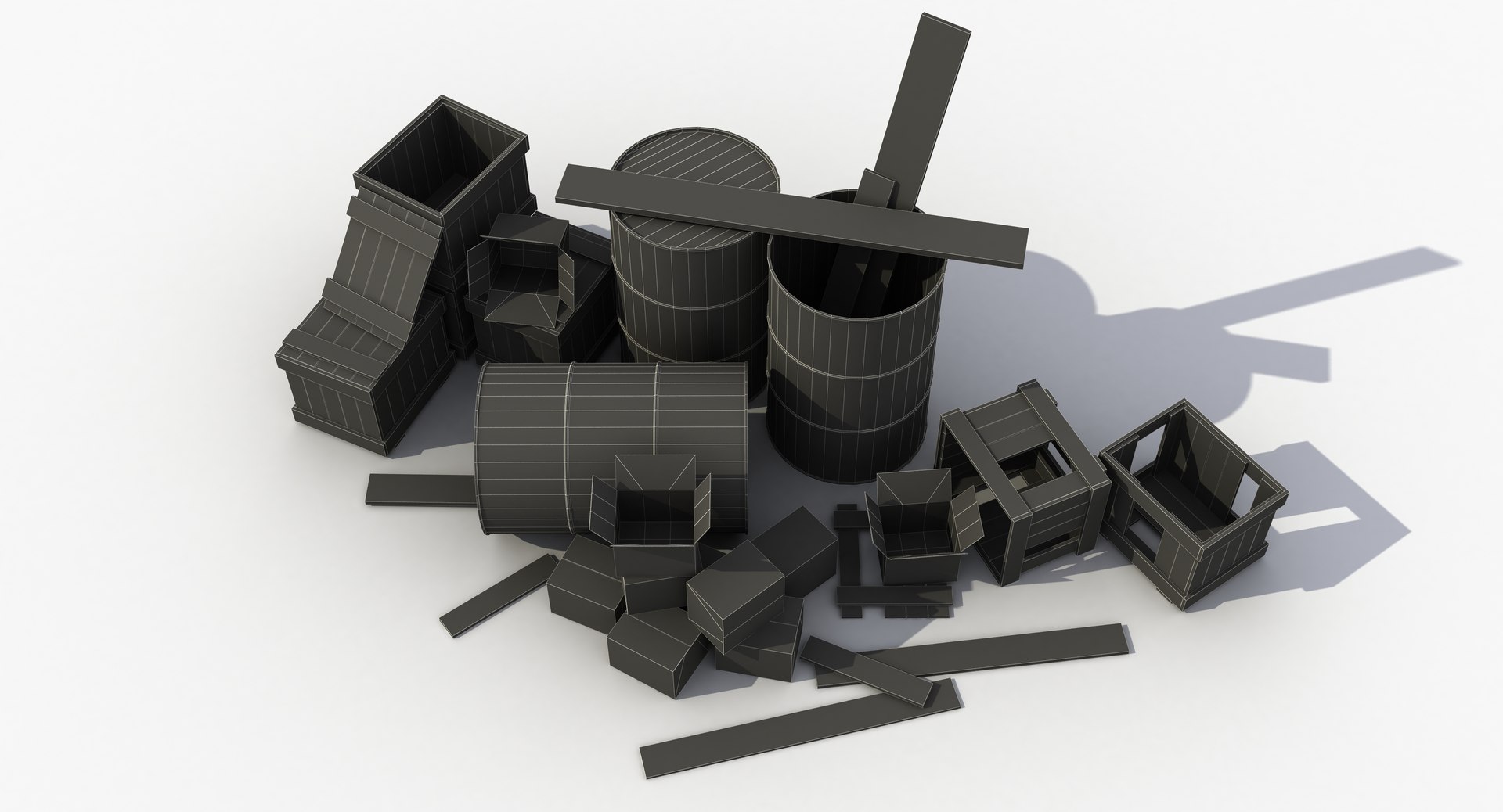 Stacked Debris Model - TurboSquid 1444395