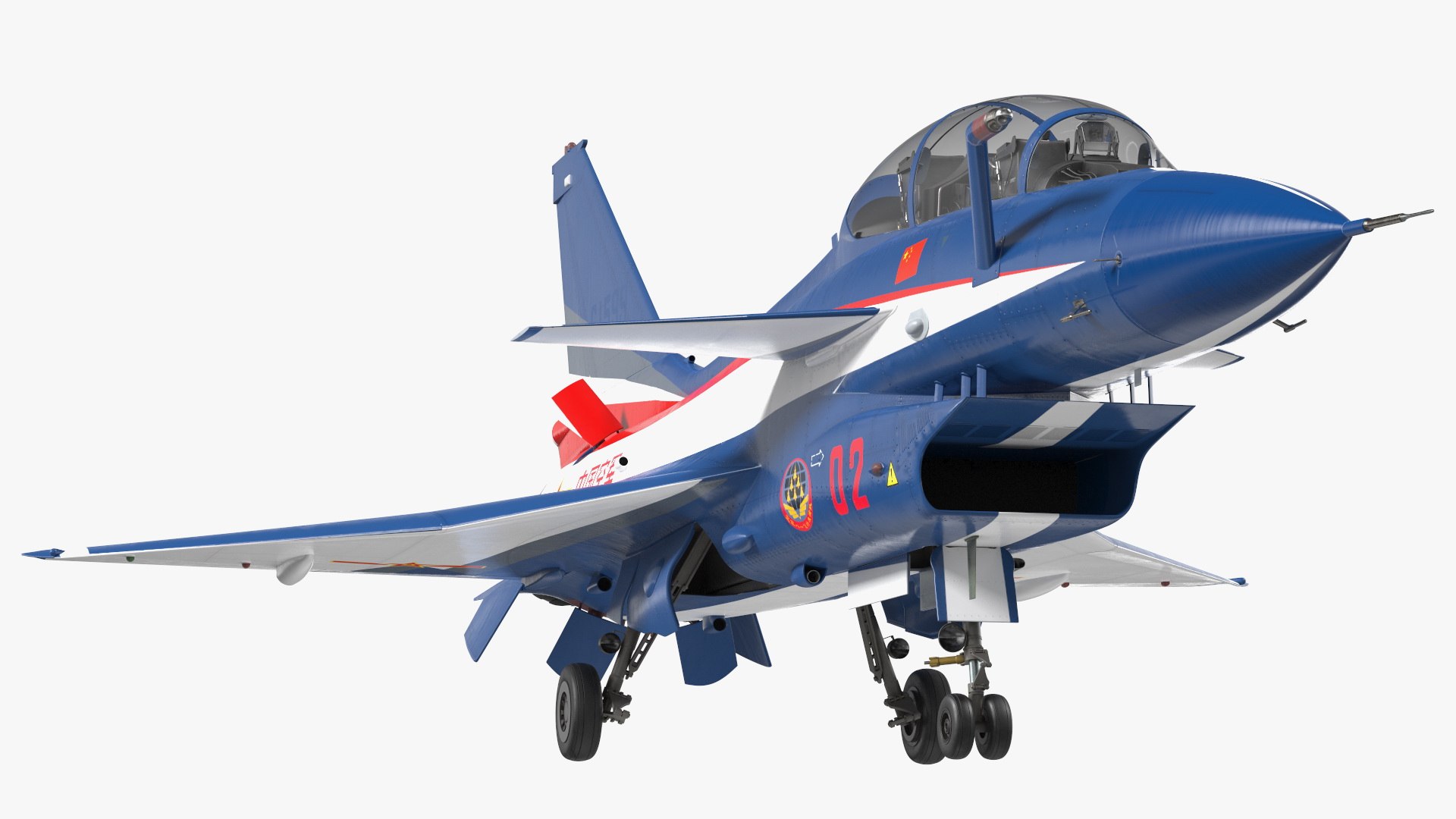 3D Chengdu J10 S Aerobatic Team Tandem Seated Jet - TurboSquid 1744188