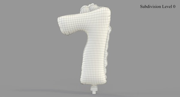 Balloon number seven 3D model - TurboSquid 1318097