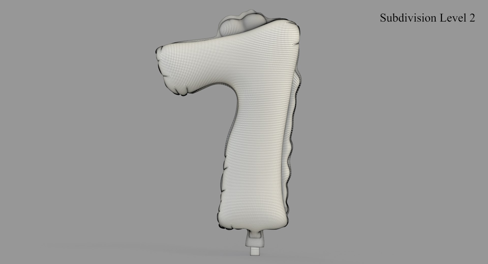 Balloon Number Seven 3D Model - TurboSquid 1318097