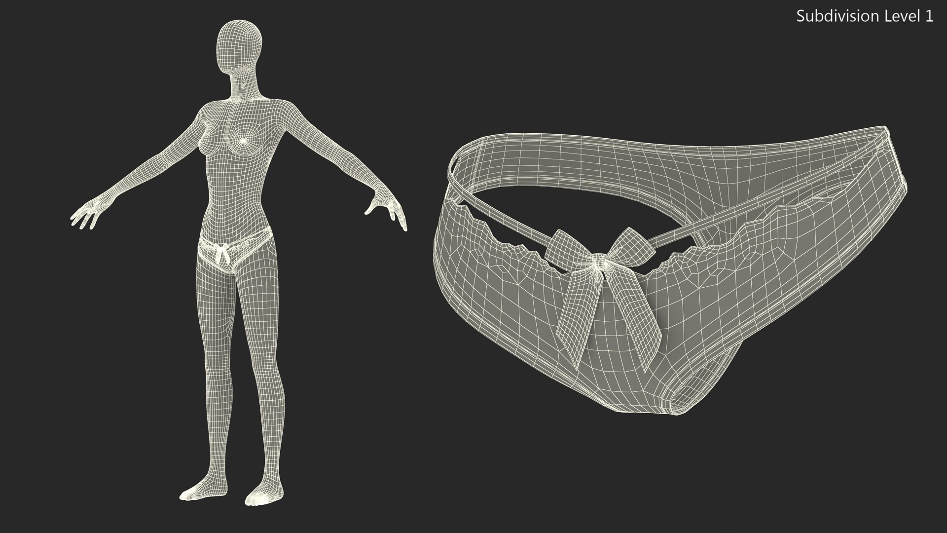 3D Lace String Thong On Dummy - TurboSquid 2382447