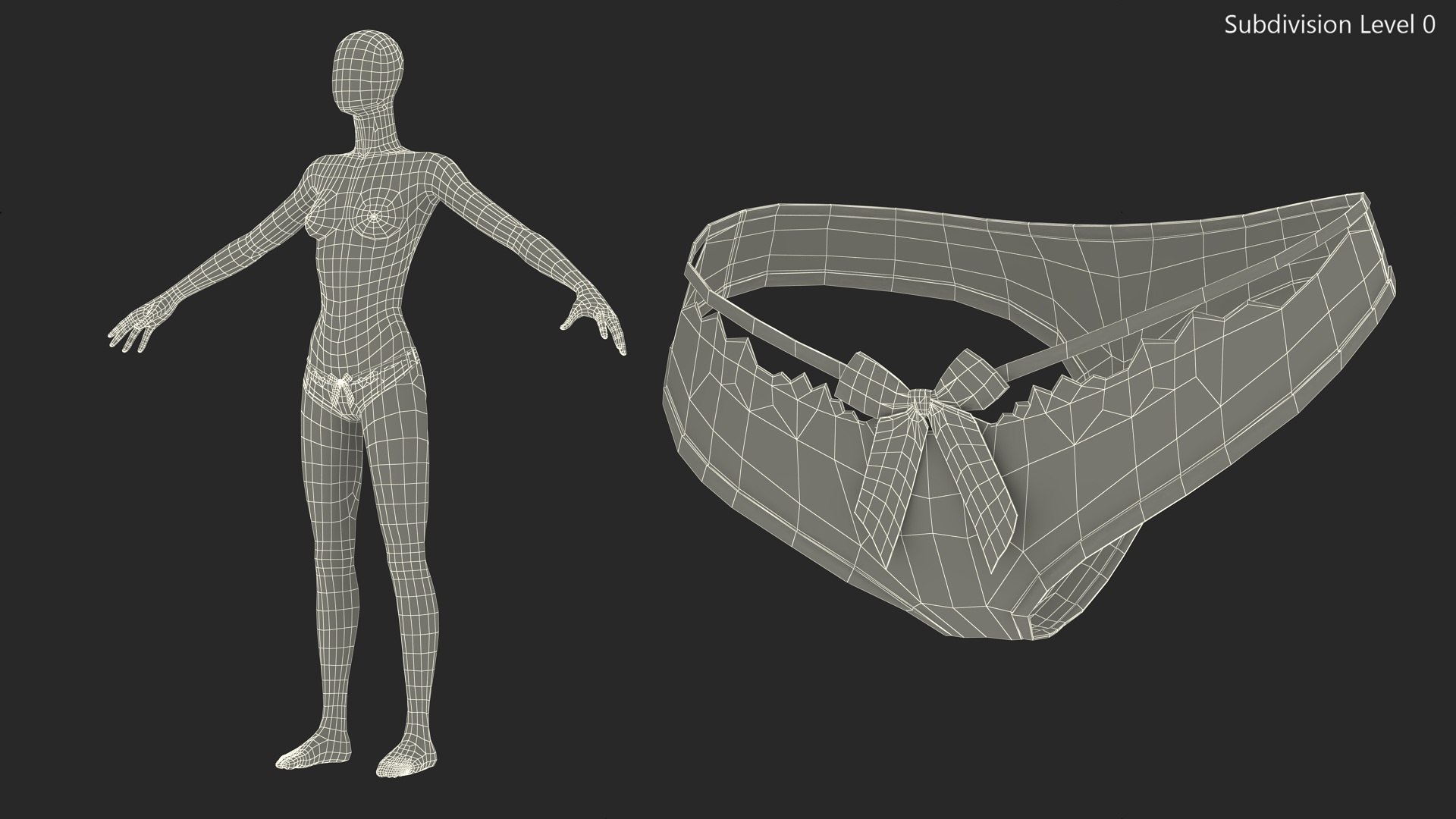 3D Lace String Thong On Dummy - TurboSquid 2382447