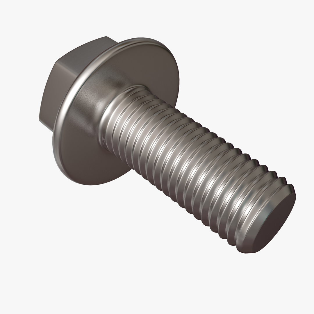 3d Hex Bolt Flange Model