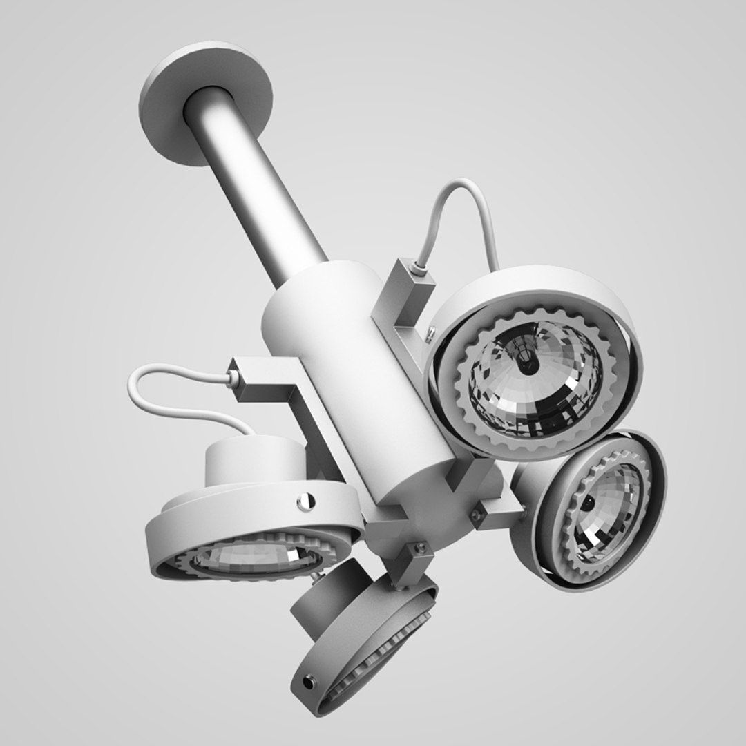 3d model halogen lamp set 35