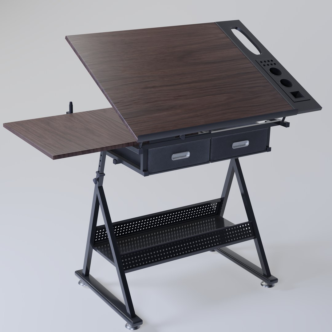 Realistic Drafting Table 3D Model - TurboSquid 2096838