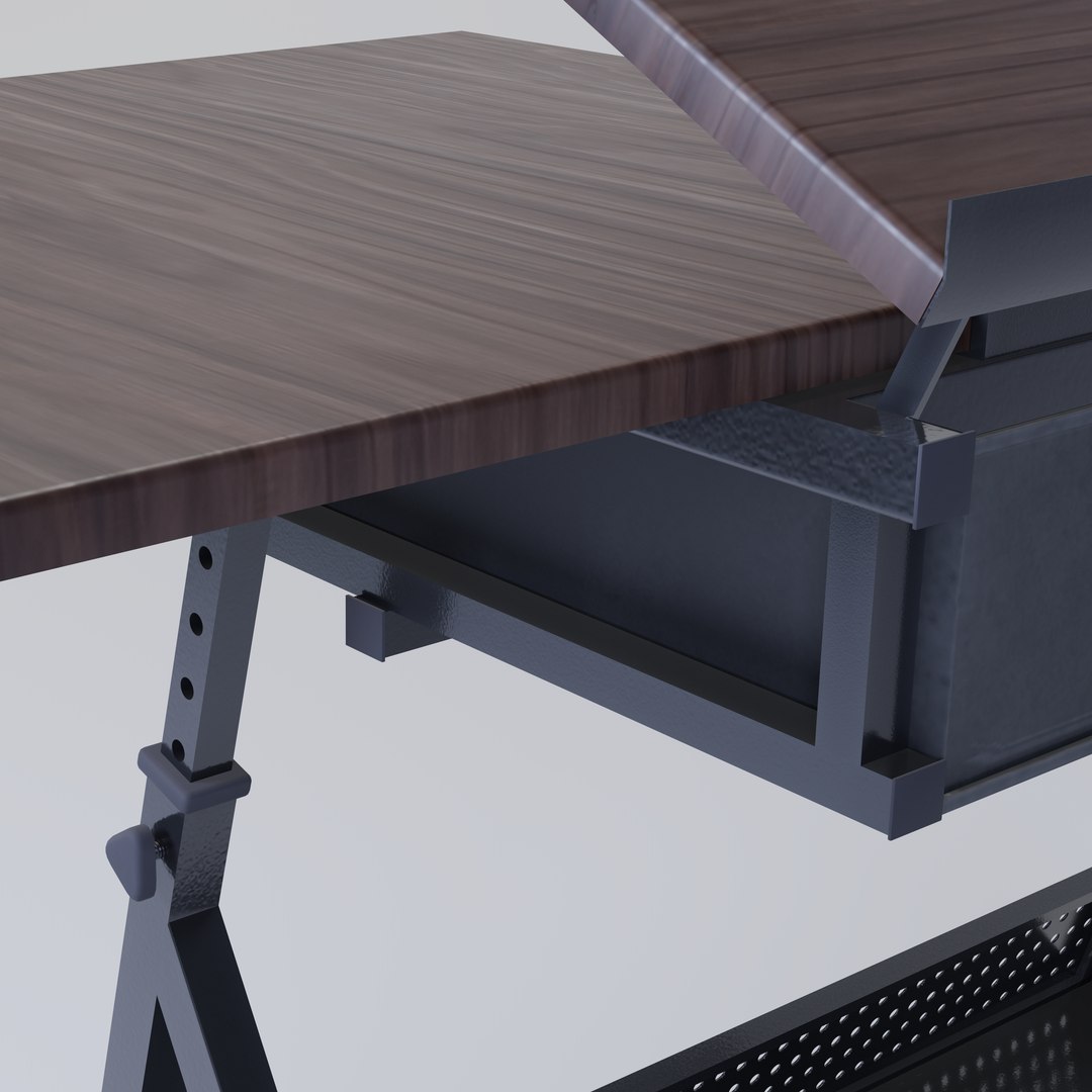 Realistic Drafting Table 3D Model - TurboSquid 2096838