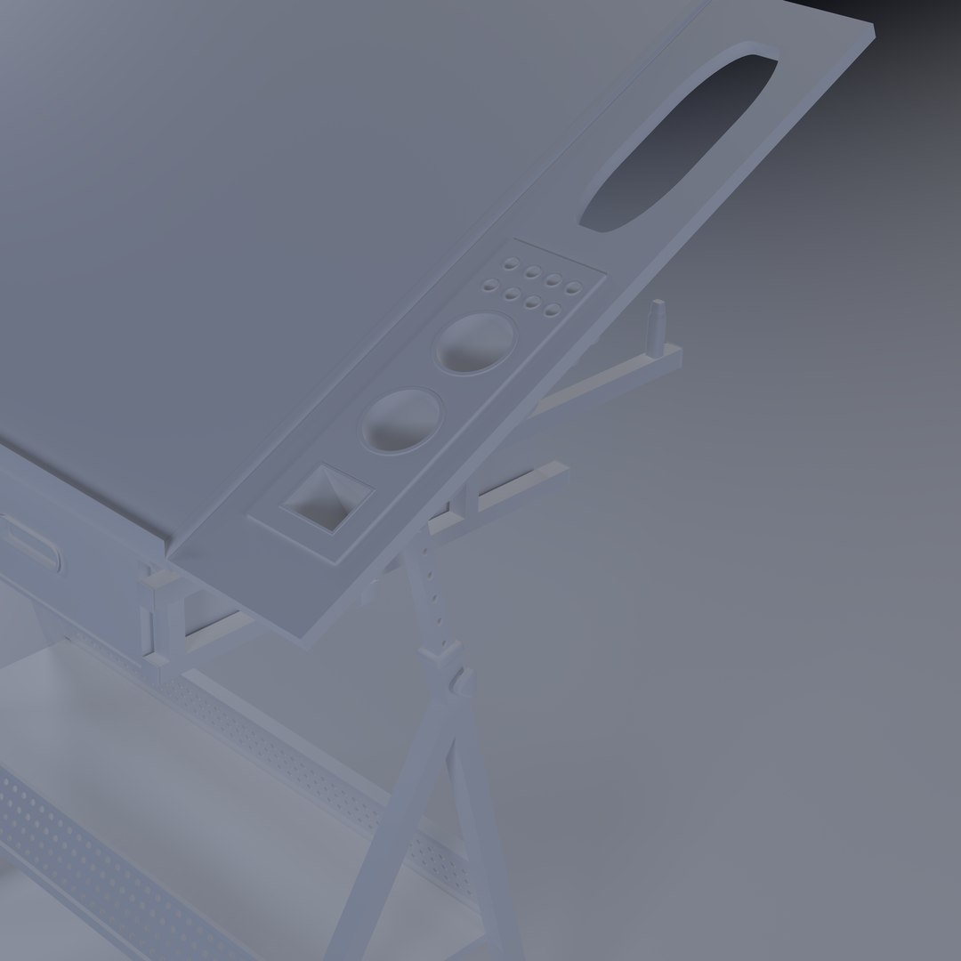 Realistic Drafting Table 3D Model - TurboSquid 2096838