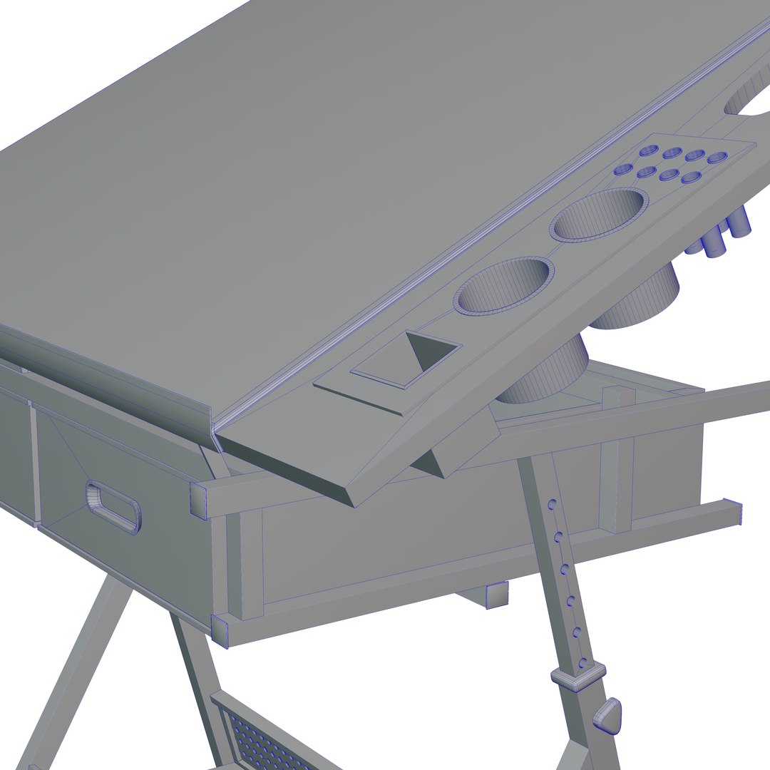Realistic Drafting Table 3D Model - TurboSquid 2096838
