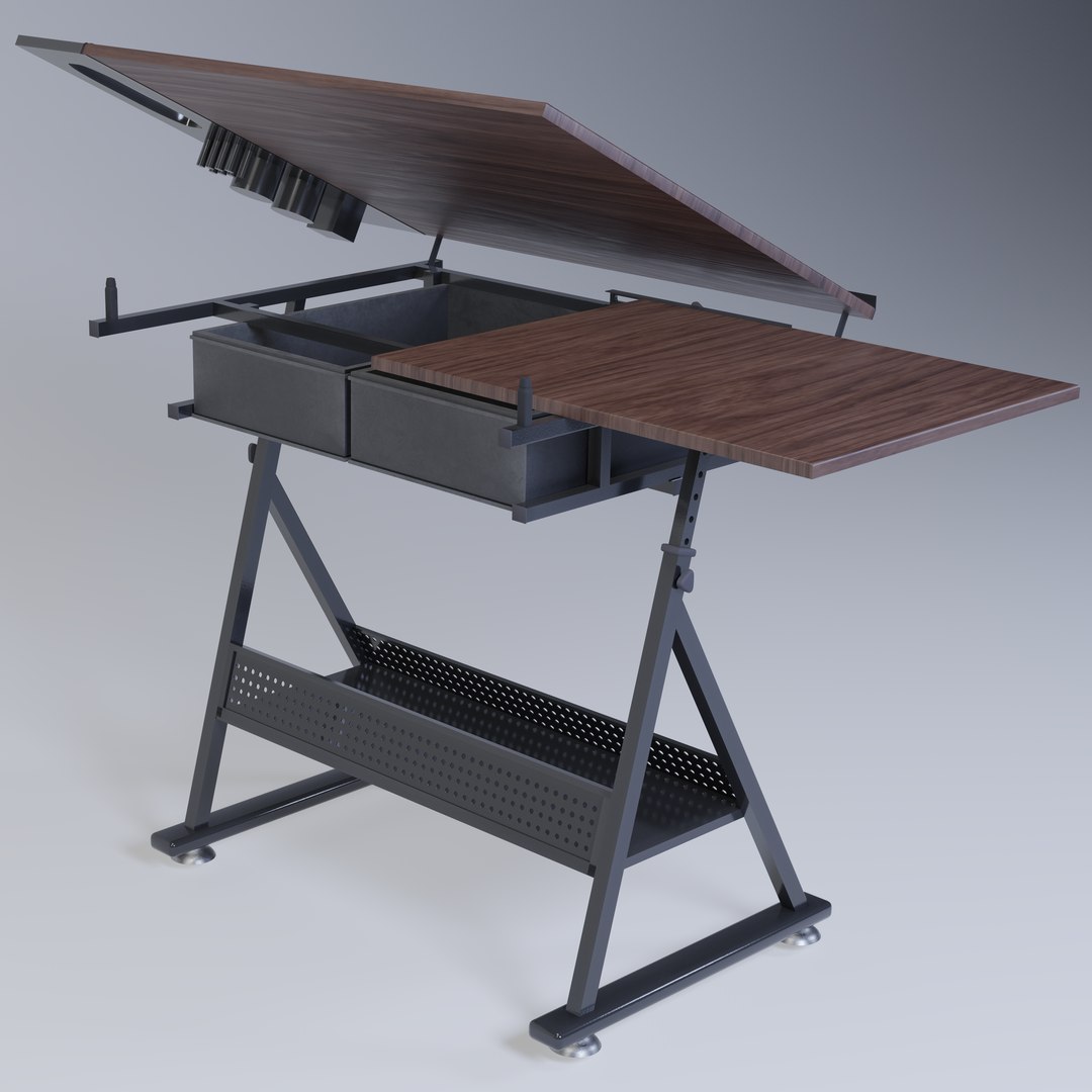 Realistic Drafting Table 3D Model - TurboSquid 2096838