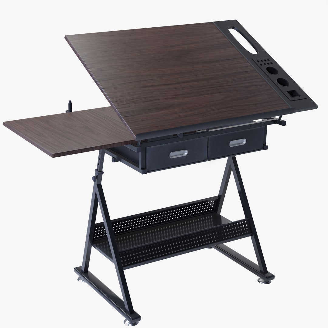Realistic Drafting Table 3D model - TurboSquid 2096838