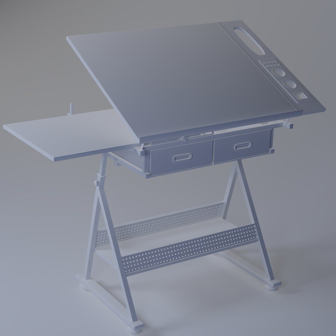 Realistic Drafting Table 3D Model - TurboSquid 2096838