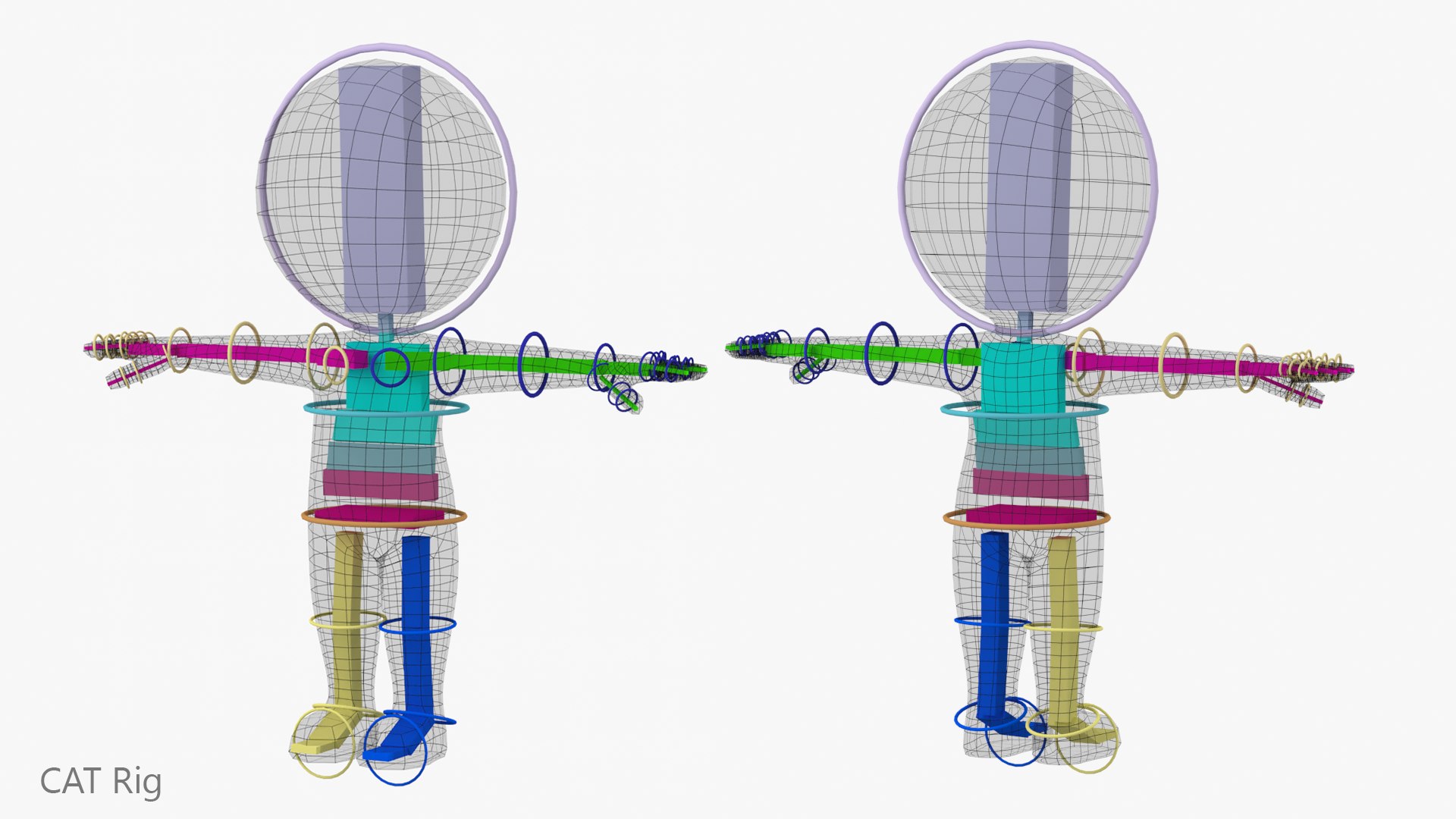 3D Model Cute Stickman In T-Pose CAT Rig - TurboSquid 2112892