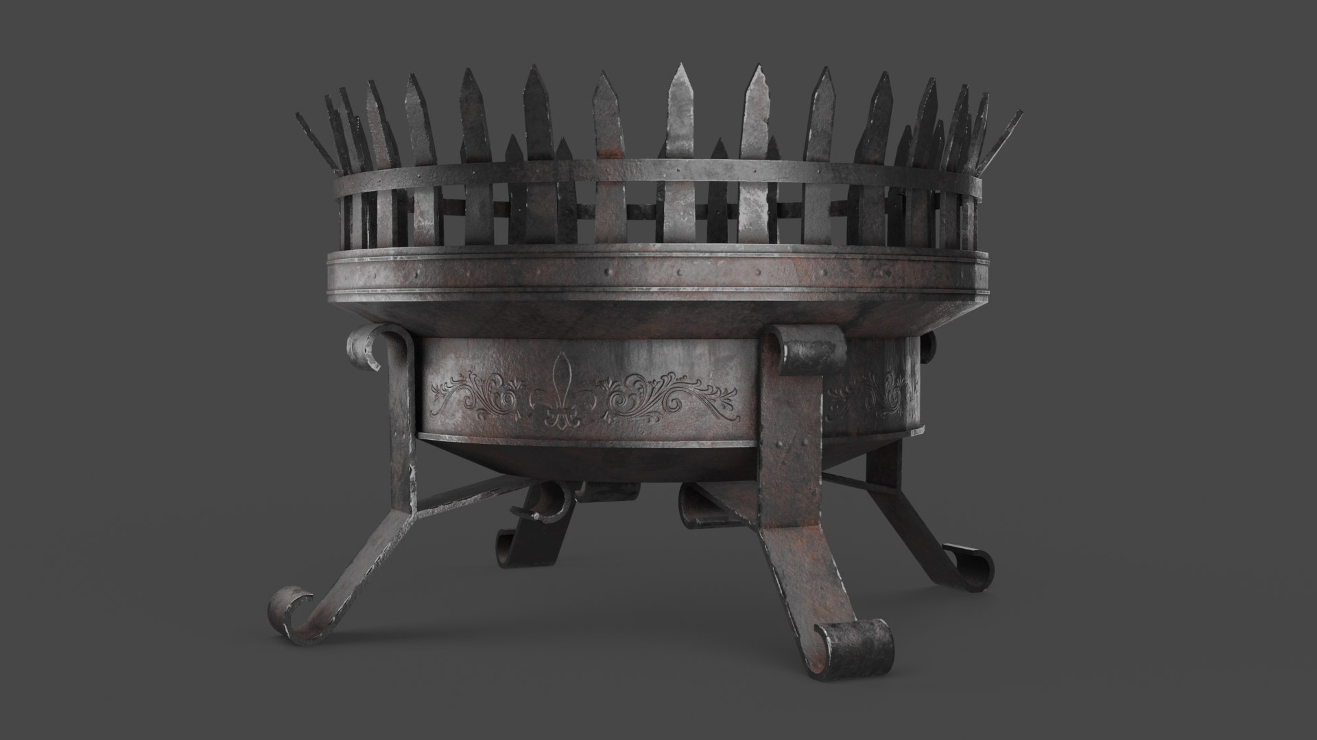Steel Brazier 3D Model - TurboSquid 1466686