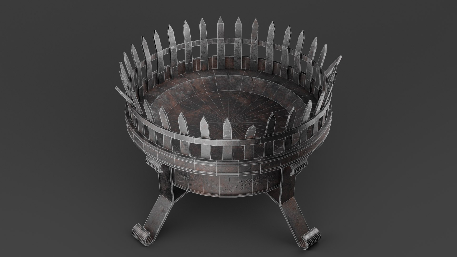 Steel Brazier 3D Model - TurboSquid 1466686