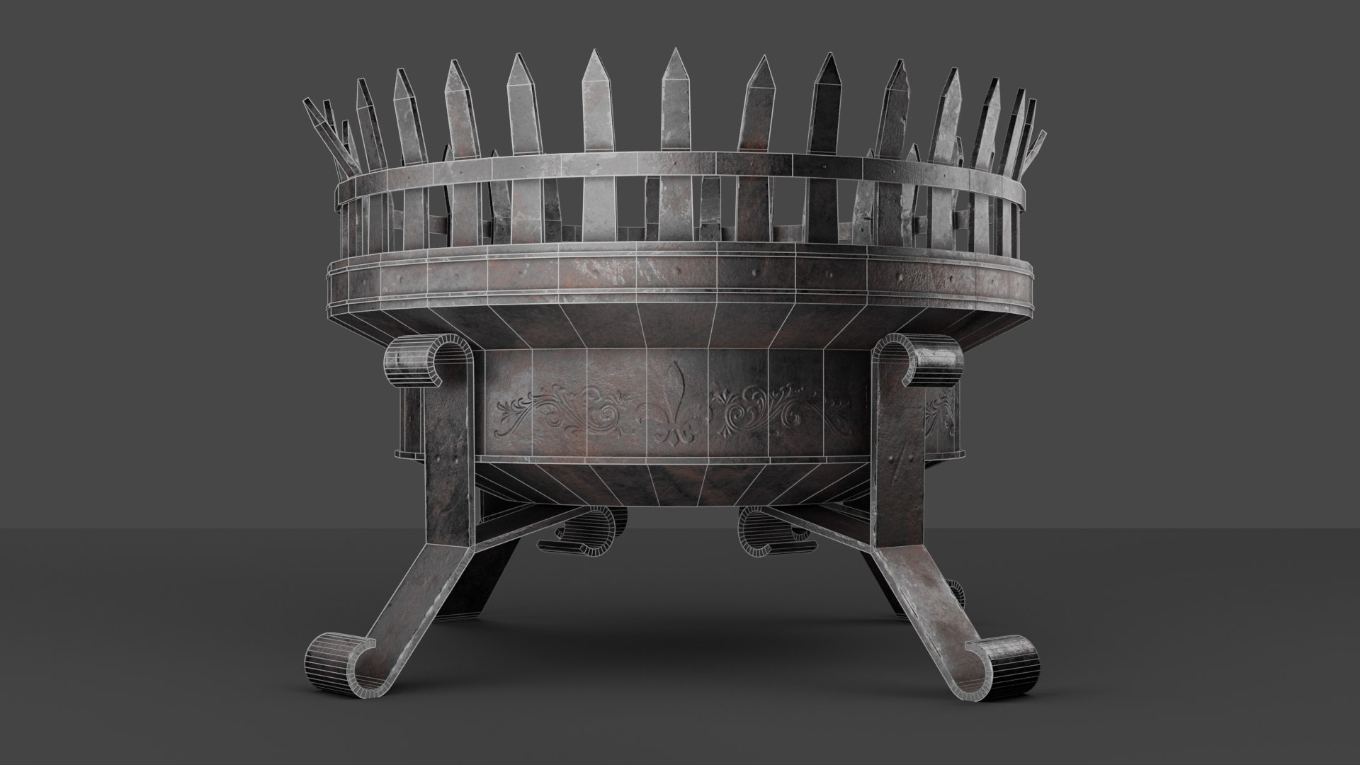 Steel Brazier 3D Model - TurboSquid 1466686