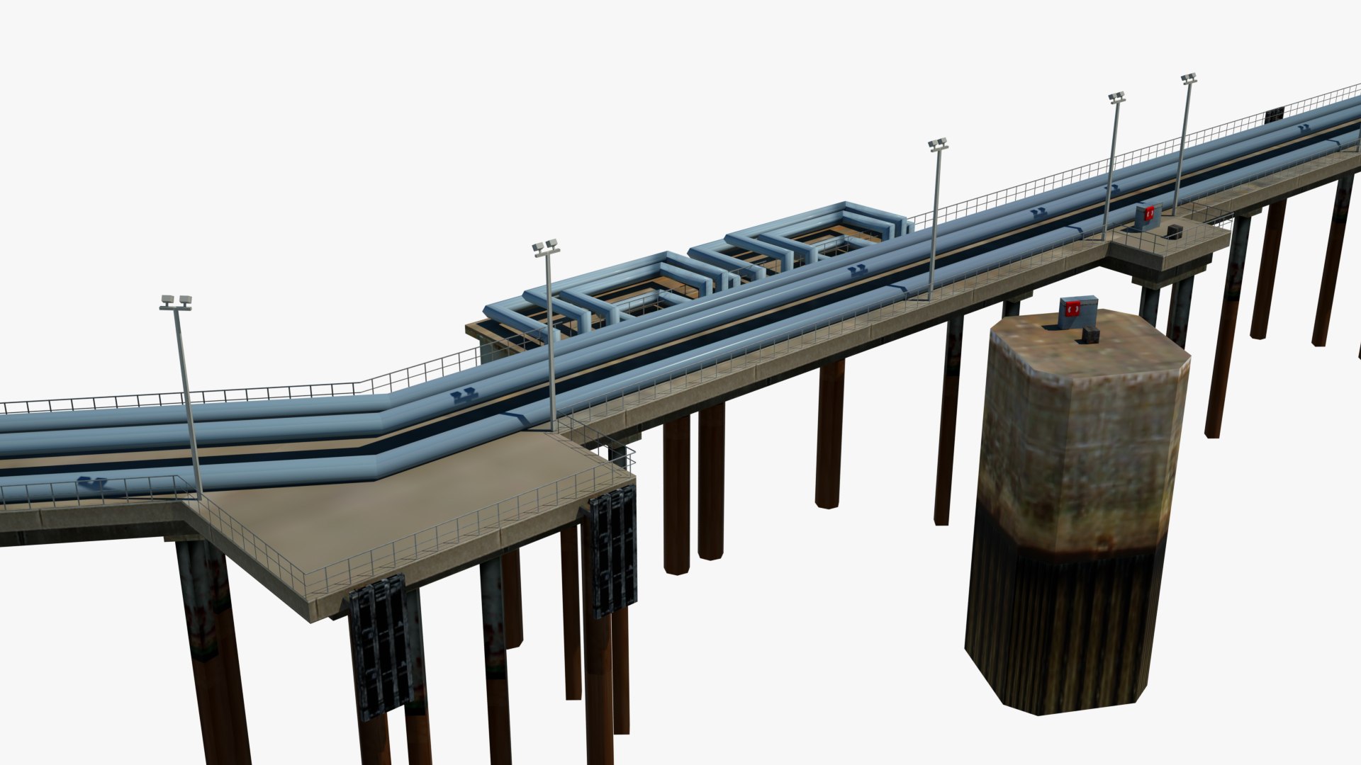 Marine Oil Terminal 3D Model - TurboSquid 1234827