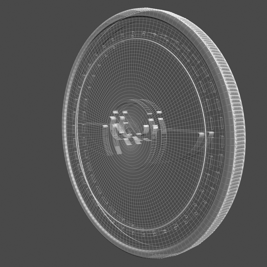 Gnosis Cryptocurrency Gold Coin Model - TurboSquid 1856650