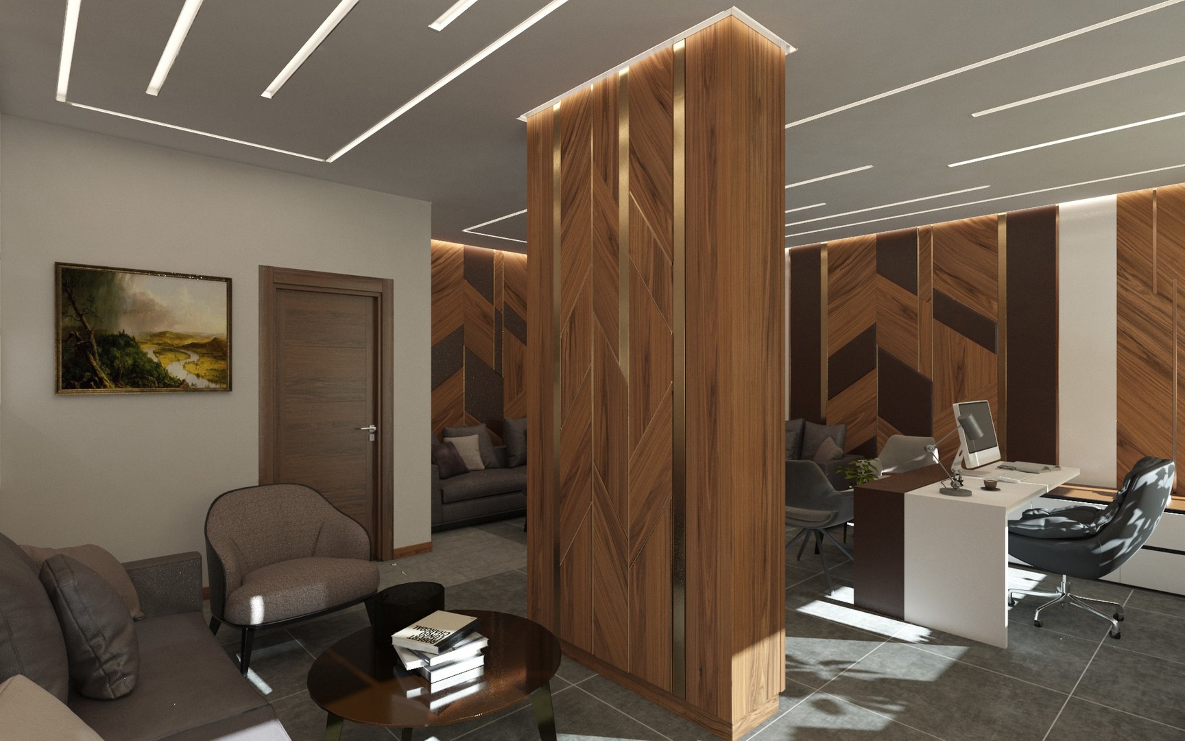 Manager Office Interior Scene 3D Model - TurboSquid 2095711