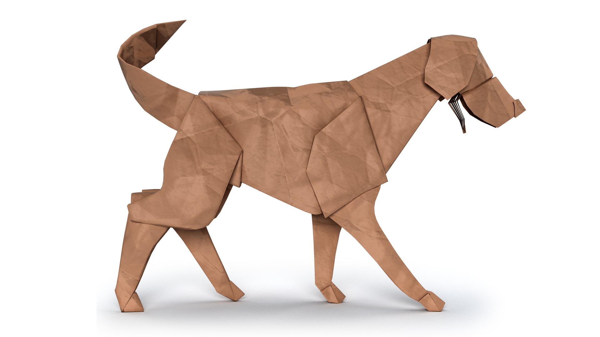 3D Origami Dog - TurboSquid 1817541