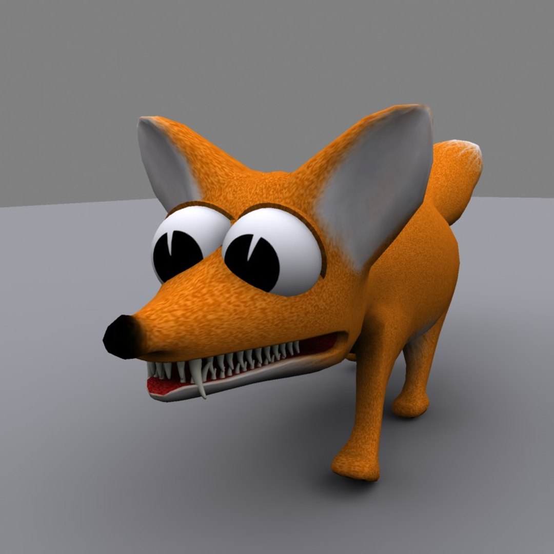 3d cartoon fox model
