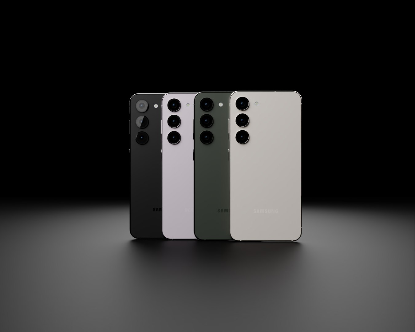 3D Model Samsung Galaxy S23 All Models In Official Design - TurboSquid ...